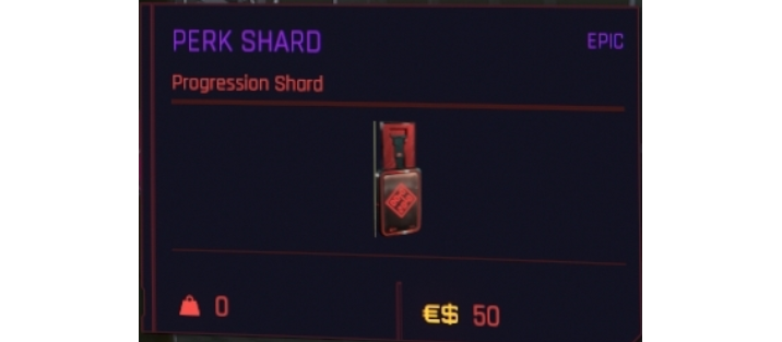 Cyberpunk 2077 Where to find Perk Shard - Millenium