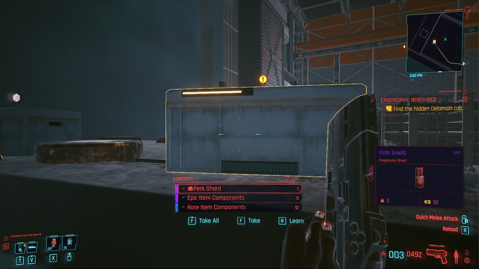 Cyberpunk 2077 Where to find Perk Shard - Millenium