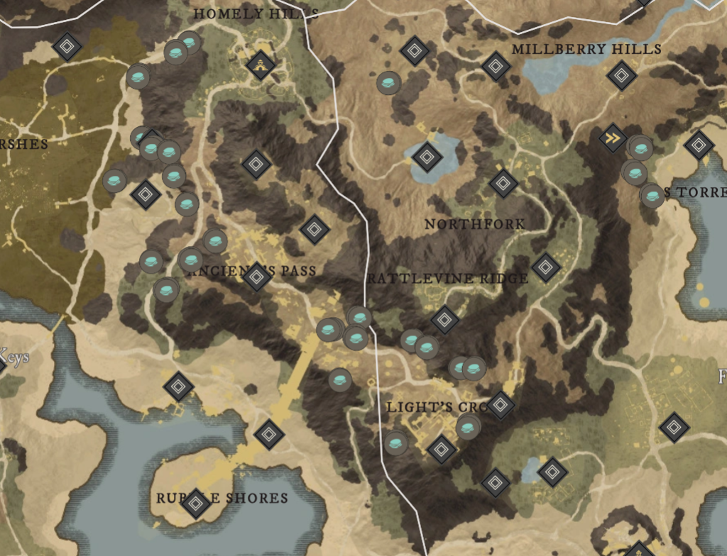 Where to find Silver Veins for Silver Ore in New World - Millenium