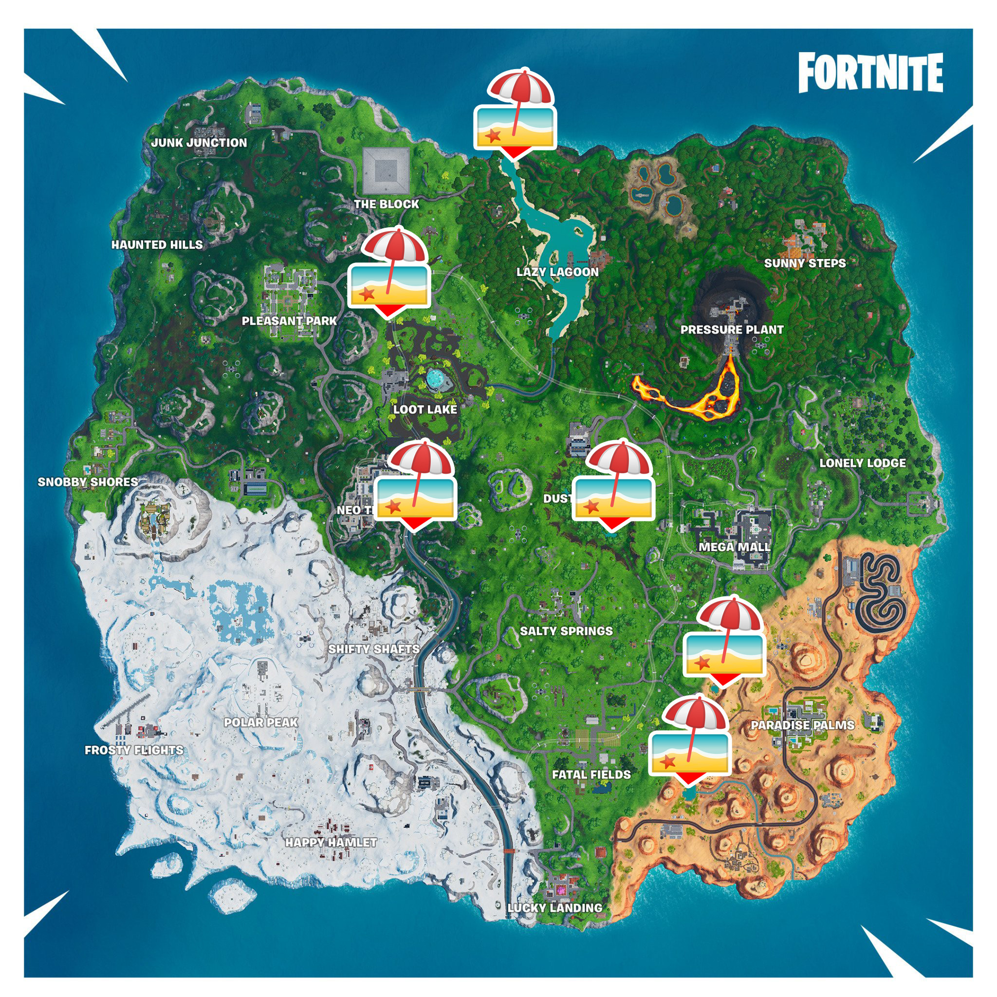 Fortnite: dancing at different beach parties, 14 Days of Summer, event ...