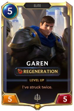 LoL, Legends of Runeterra, LoR: new card reveal — Garen, Demacia champion - Millenium