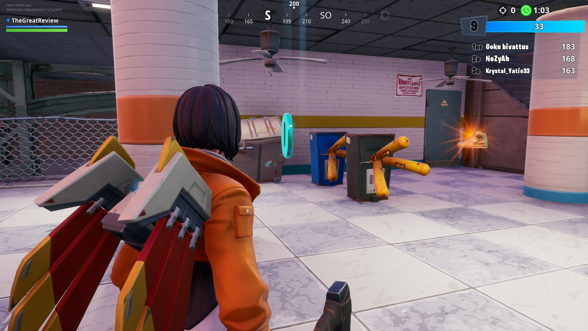 Fortnite: find the letters O-N-F-I-R-E, Downtown Drop challenge - Millenium