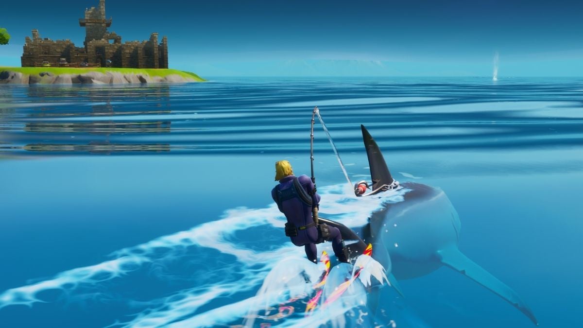Fortnite Aquaman Challenges: How to use a Fishing Pole to ride behind a ...