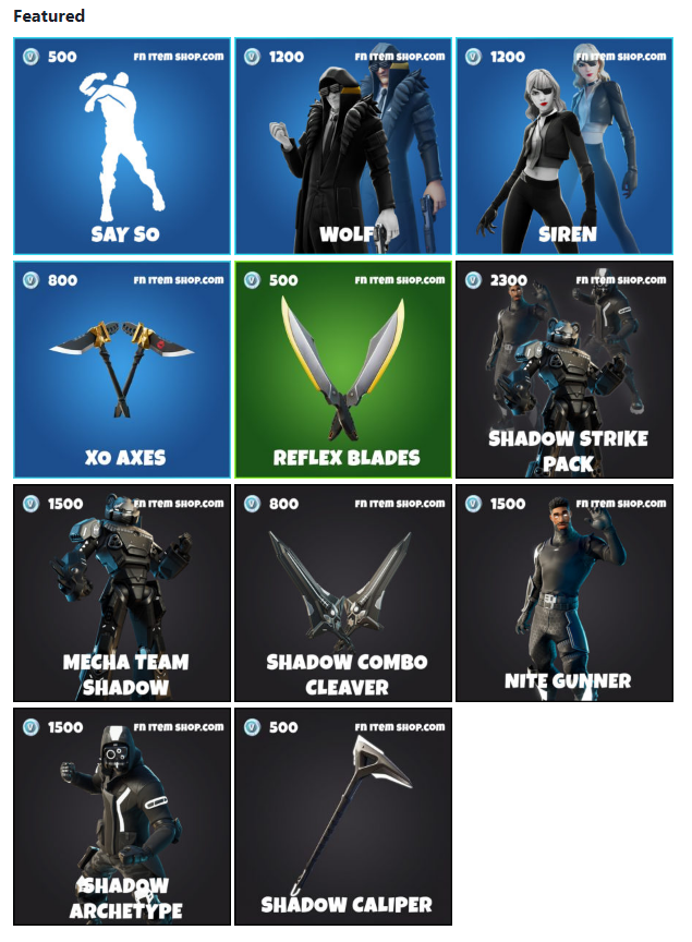 Fortnite: Shadow hits the Item Shop for December 28 - Millenium