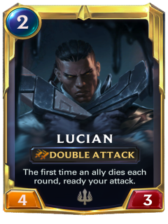 LoL, Legends of Runeterra, LoR: new card reveal — Lucian, Demacia champion - Millenium