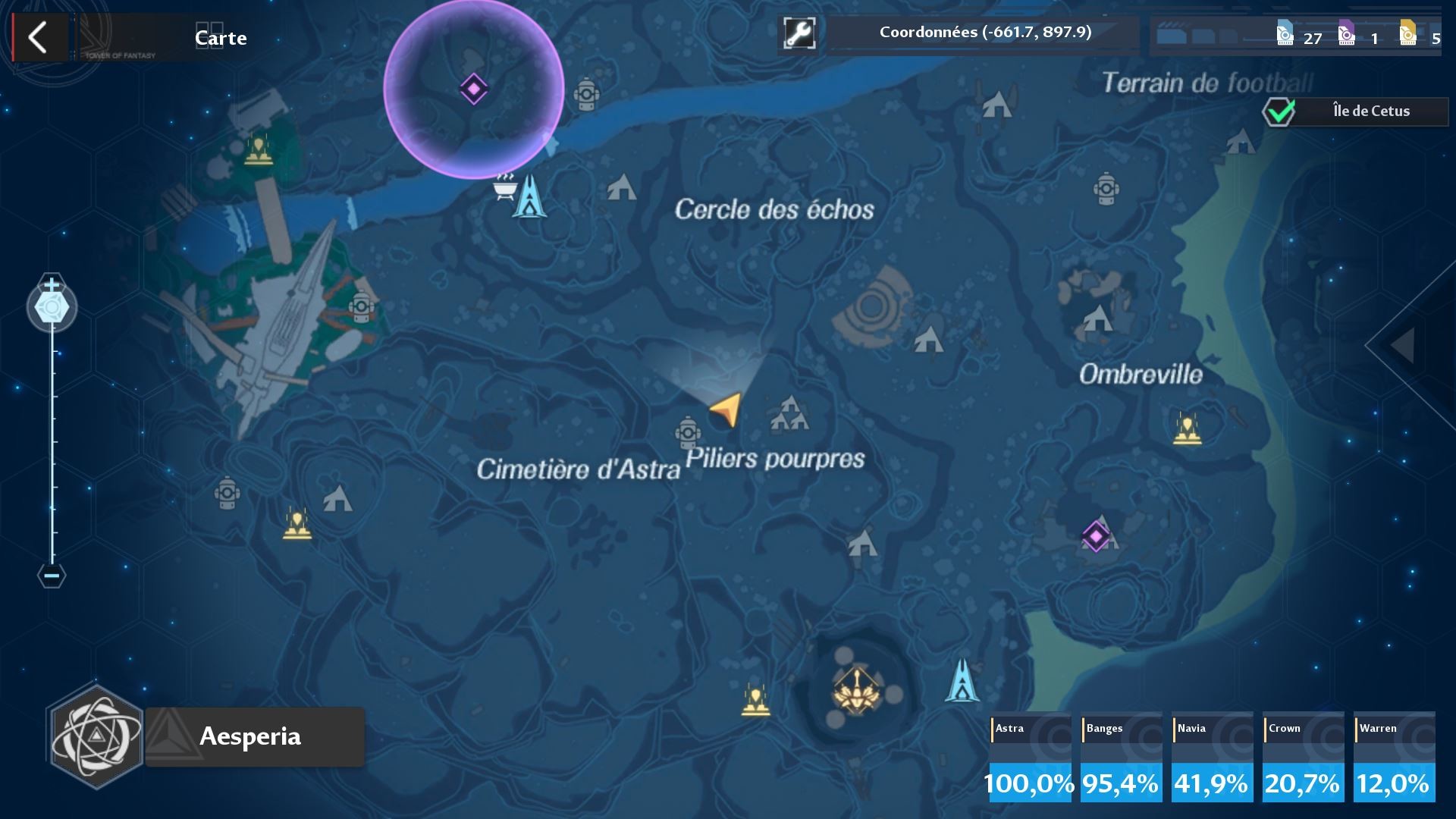 Panorama Tower of Fantasy: where to find them, position, open world ...