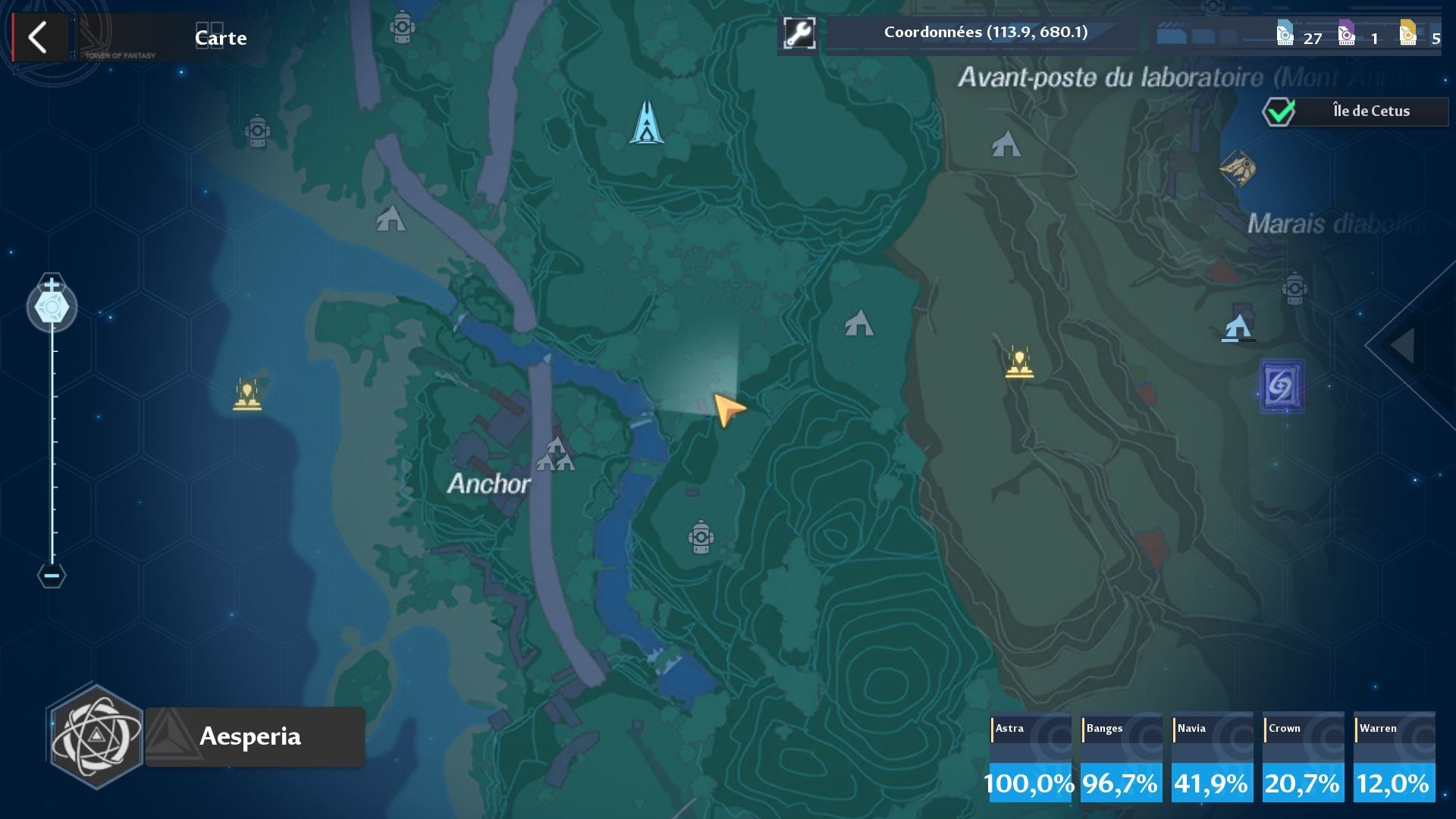 Panorama Tower of Fantasy: where to find them, position, open world ...