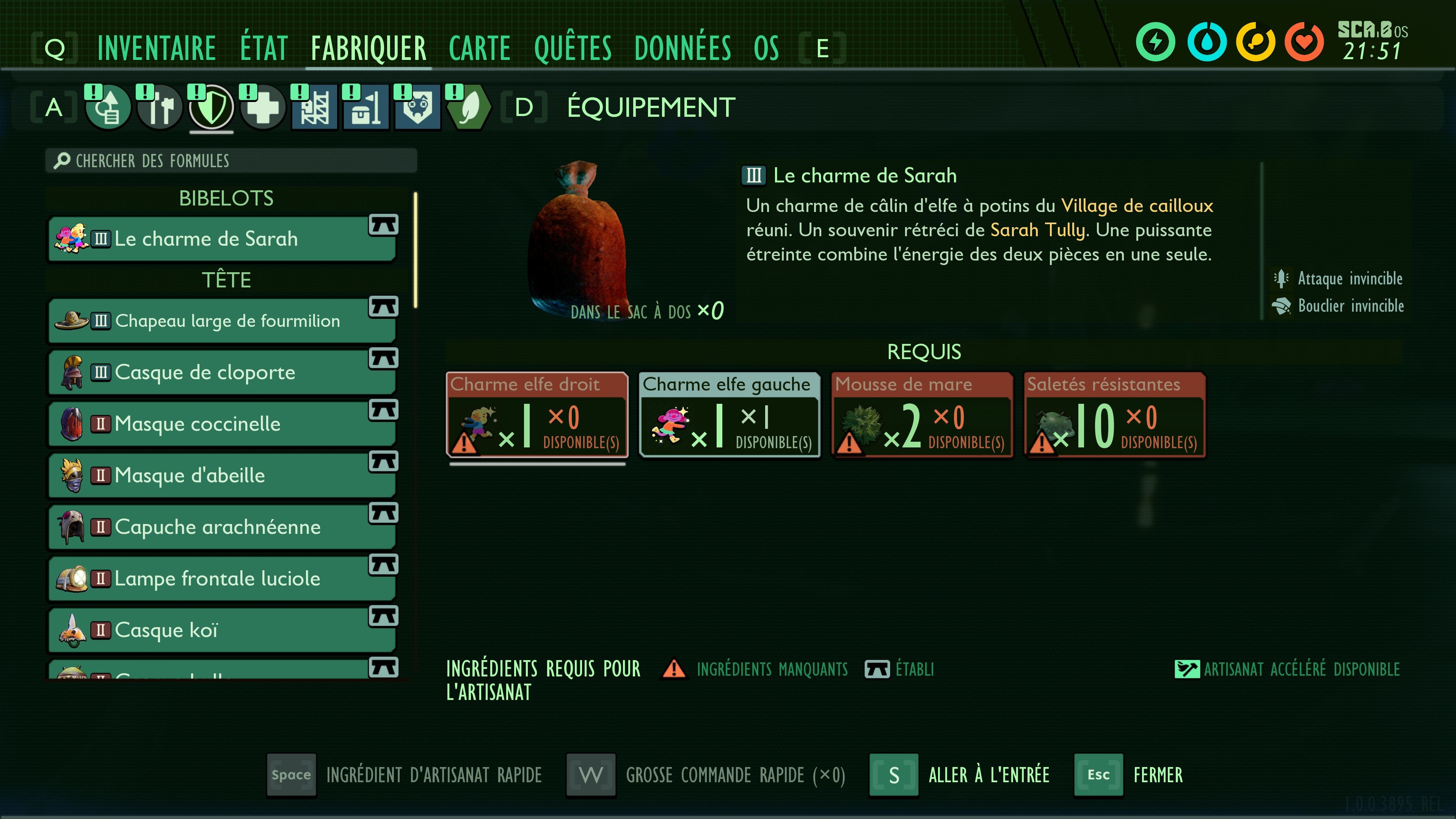 Elf Grounded: Position of the two halves of Sarah's charm - Millenium