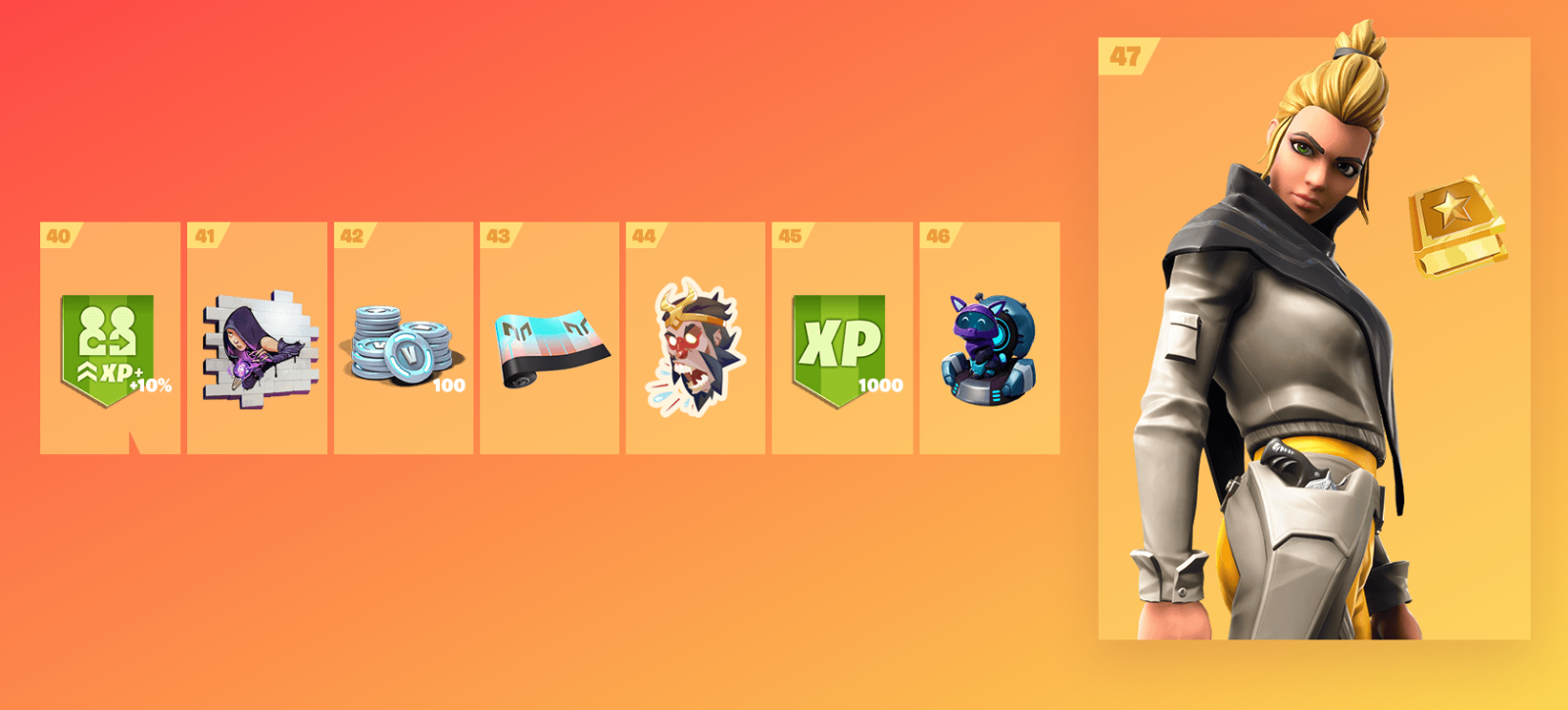 Fortnite: battle pass, season 9 - Millenium
