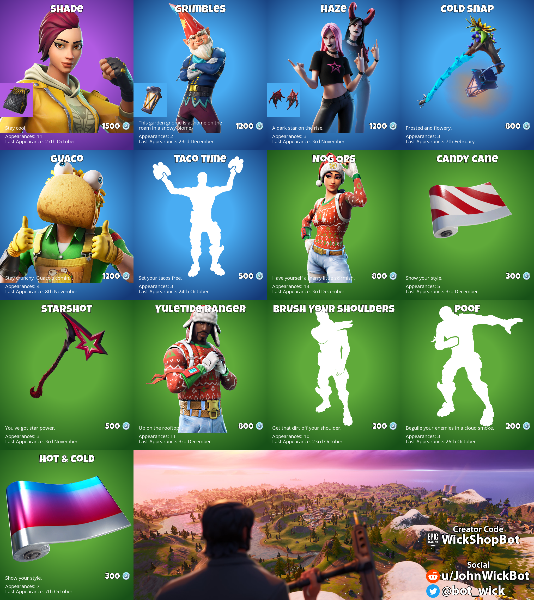 Fortnite Battle Royale Item Shop: Shade, Grimbles, Guaco & Haze for ...
