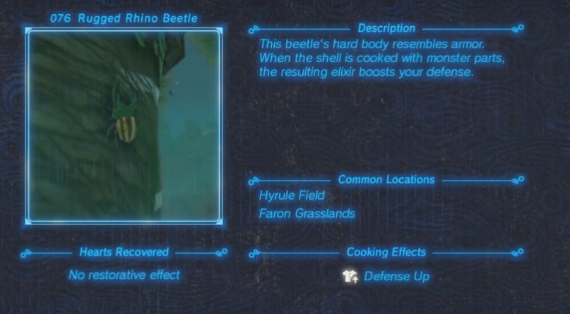 Insects / Lizards - All Animals Zelda BotW - Millenium