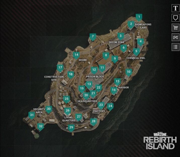 Warzone: Rebirth island map overview, gulag - Millenium