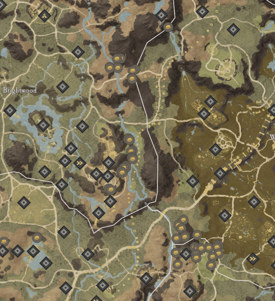 Where to find Gold Veins for Gold Ore in New World - Millenium