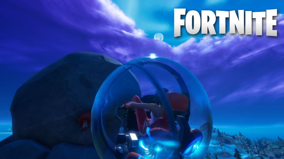 Fortnite: hit a rolling rock and move it with a moving bubble - Millenium