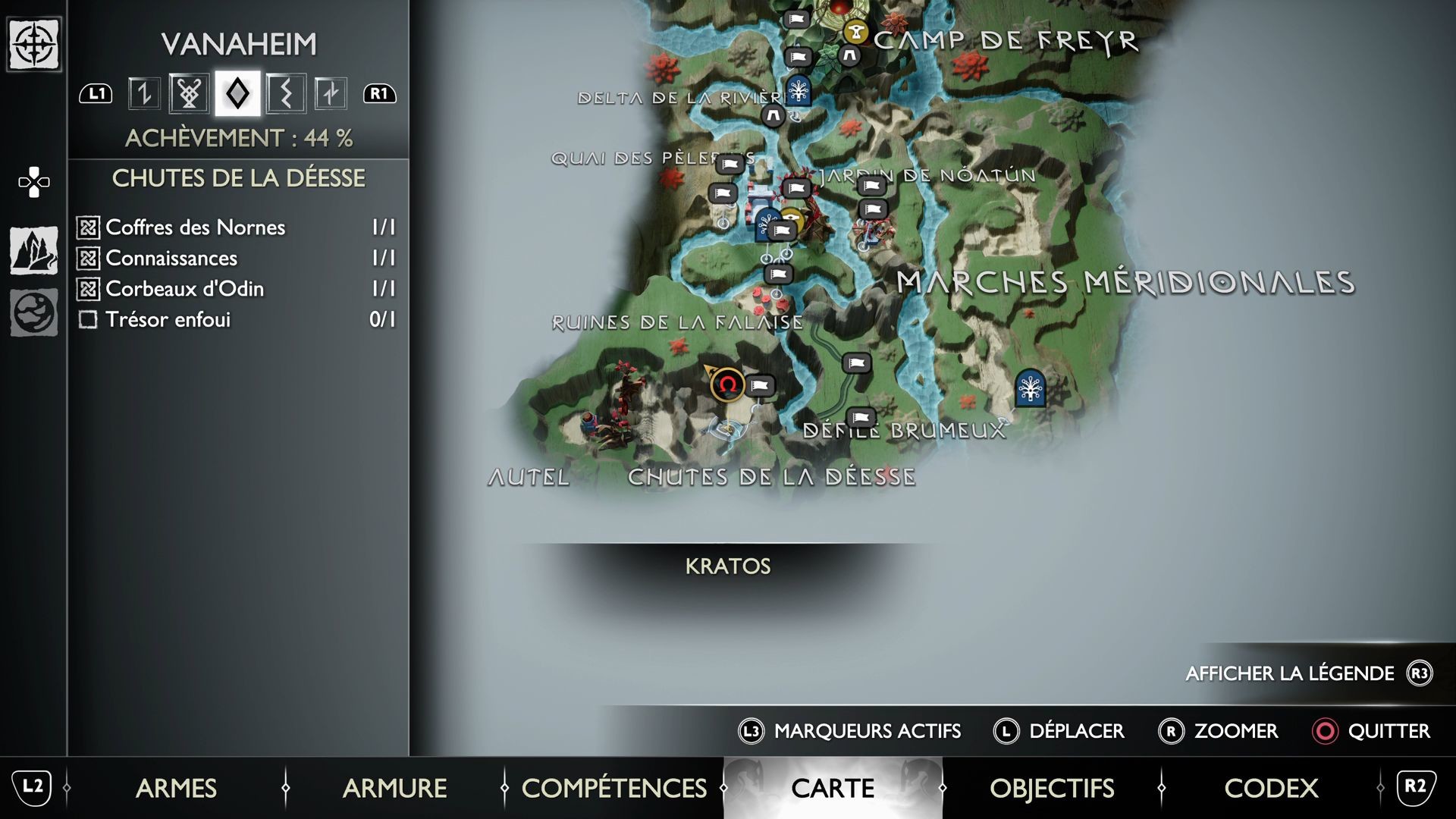 Treasure Maps God of War Ragnarok, Vanaheim: Ruins of the Cliff, Garden ...