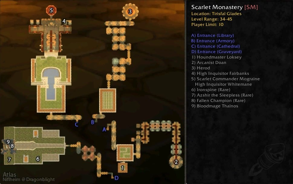 WoW Classic: Scarlet Monastery Dungeon Guide - Millenium