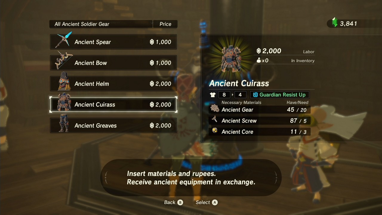 Zelda BotW Guide: Getting the full ancient set - Millenium