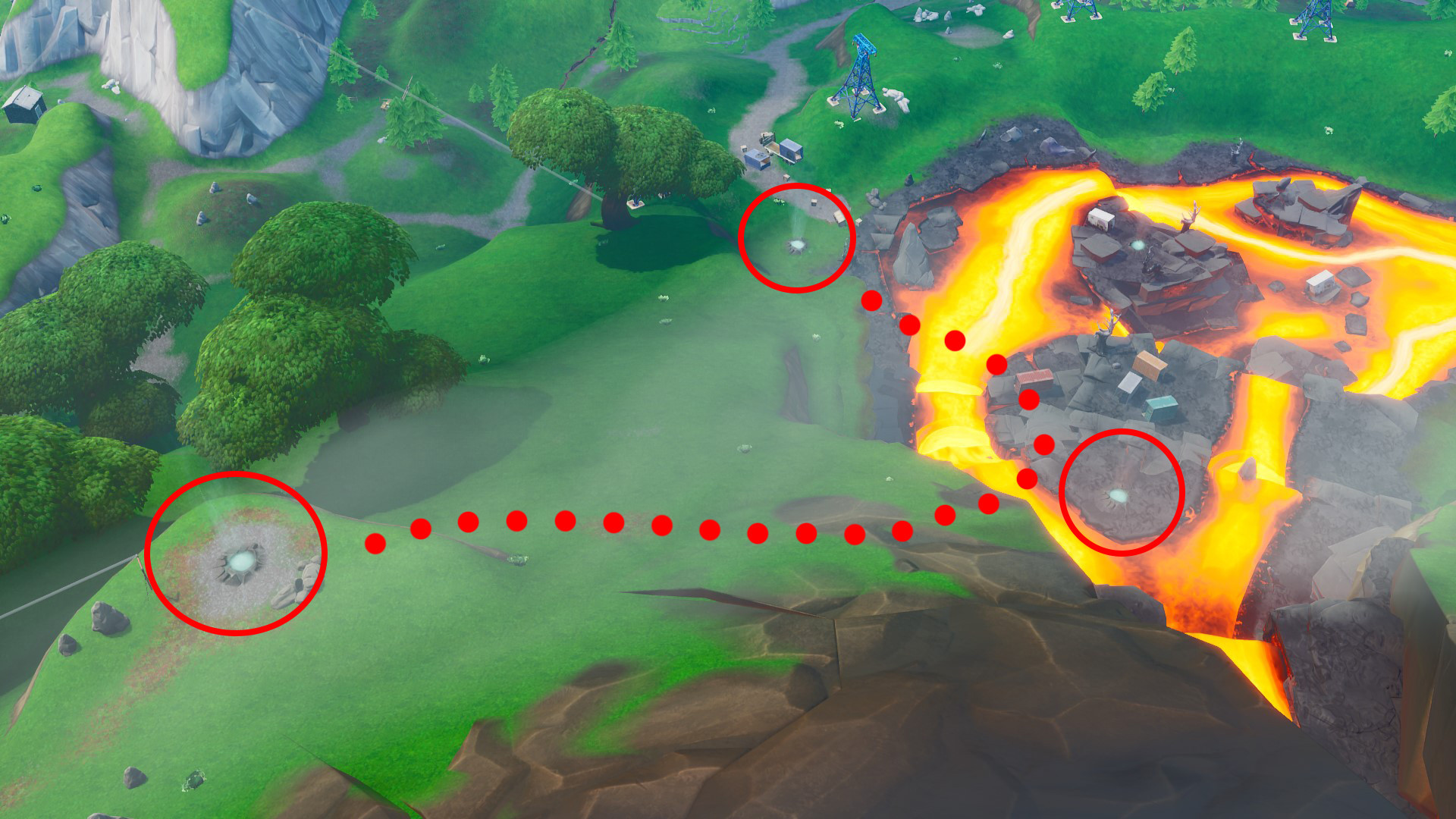 Fortnite: use 3 geysers in a row without landing, challenge week 9 ...