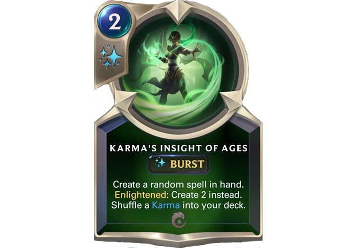 LoL, Legends of Runeterra, LoR: new card reveal — Karma, Ionia champion - Millenium