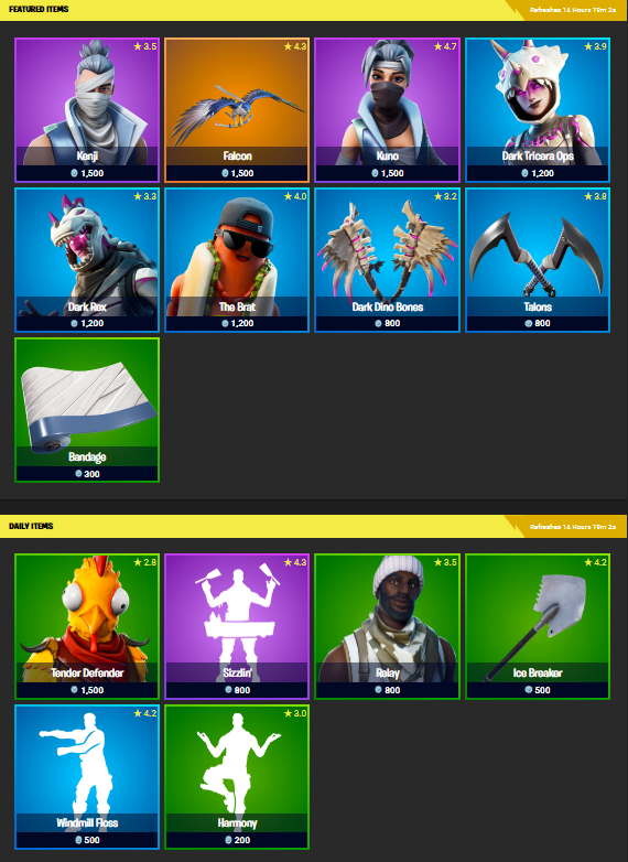 Fortnite Item Shop, November 9 - Millenium