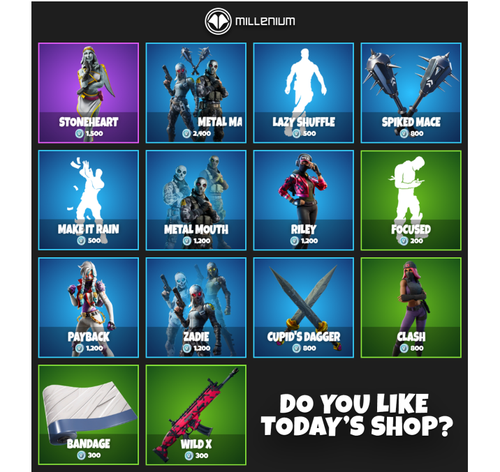 What is in the Fortnite Item Shop today? Metal Mouth & Zadie debut on ...