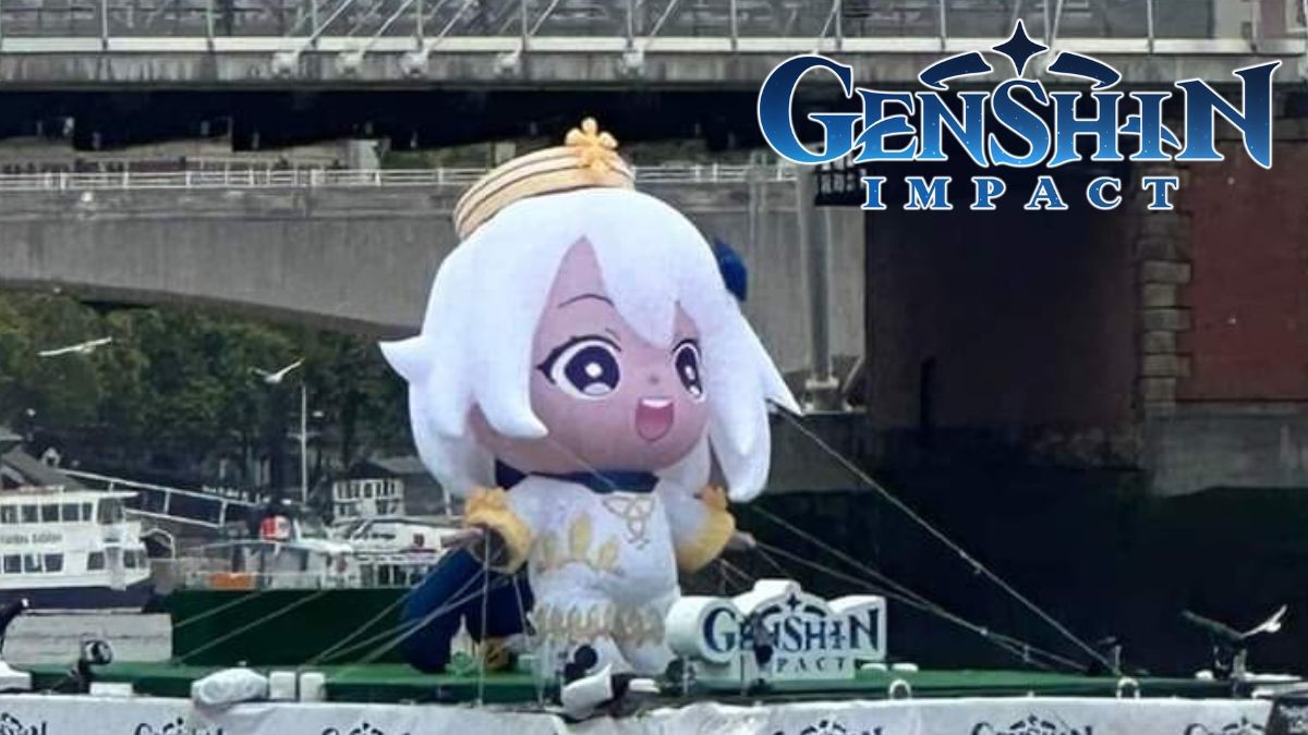 Genshin Impact: a giant Paimon sails in the middle of London - Millenium