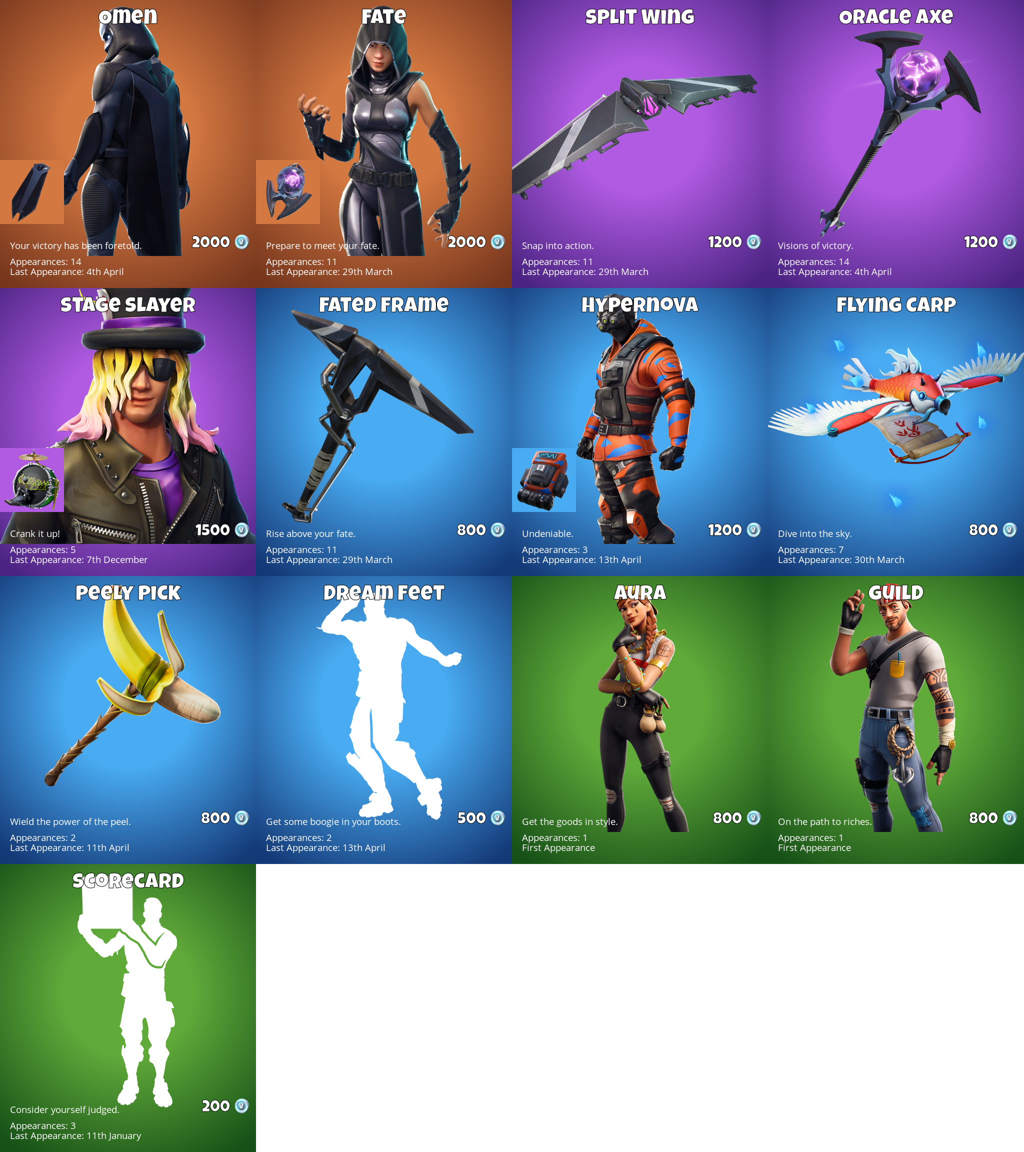 Fortnite May 8th shop - Millenium
