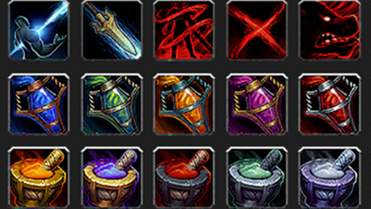 WoW Shadowlands: Icons of dataminated items (Weapons, Armor, Skills ...