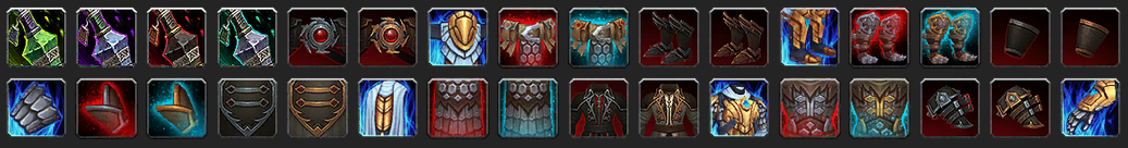 WoW Shadowlands: Icons of dataminated items (Weapons, Armor, Skills ...