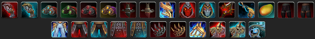 WoW Shadowlands: Icons of dataminated items (Weapons, Armor, Skills ...