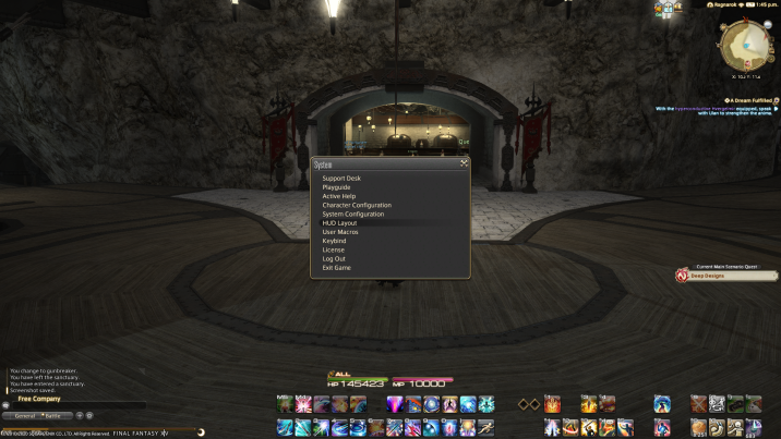 FFXIV How to set up hotbars, HUD configuration - Millenium