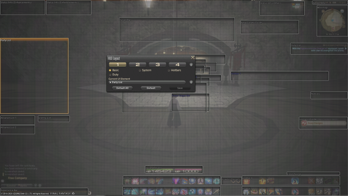 FFXIV How to set up hotbars, HUD configuration - Millenium