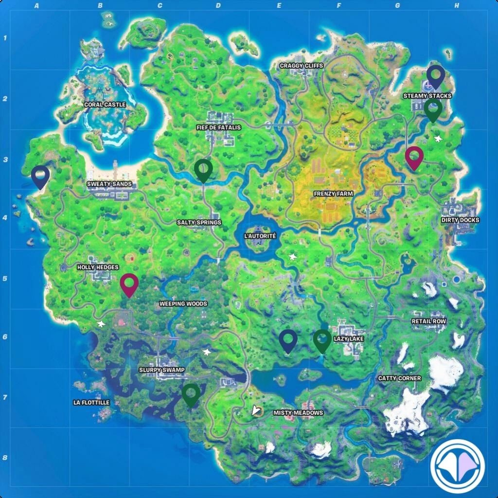 Fortnite Season 4: Week 1 XP Coins Locations - Millenium