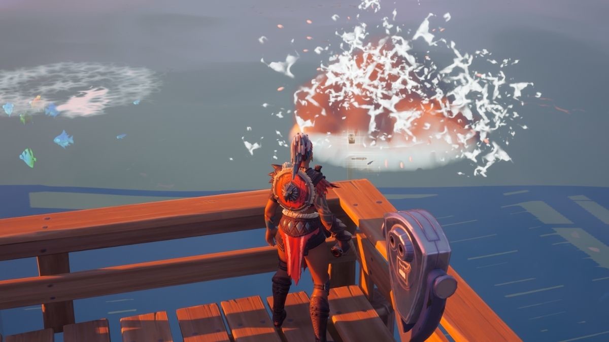 Fortnite: Blow up Fishing Holes at Sharky Shell, Sweaty Sands, or ...