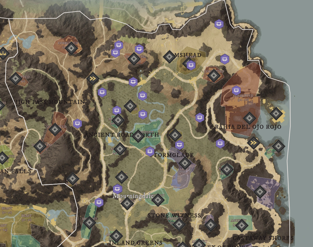 Where to find Earthcrag for Earth Mote & Loamy Lodestone in New World ...