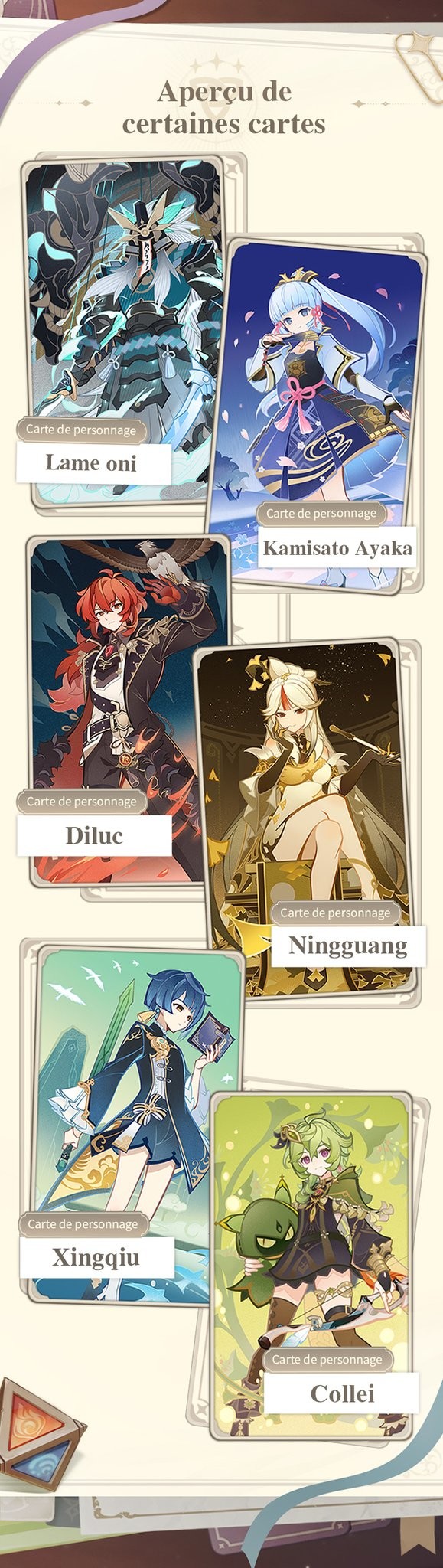 Genshin Impact: the first cards of the TCG Genius Invokation - Millenium