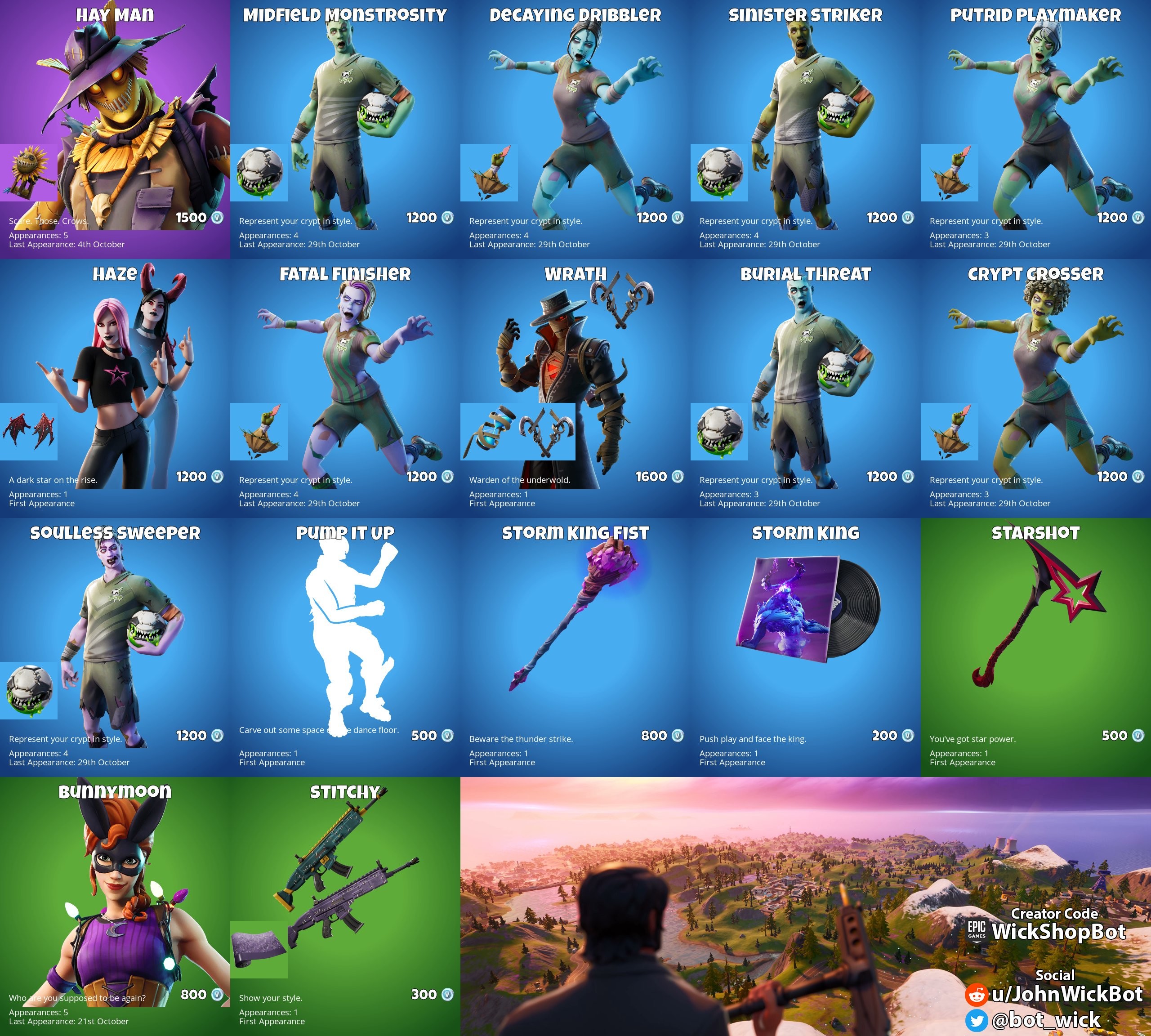 Fortnite: Hay Man and several zombie skins in the Item Shop on October ...